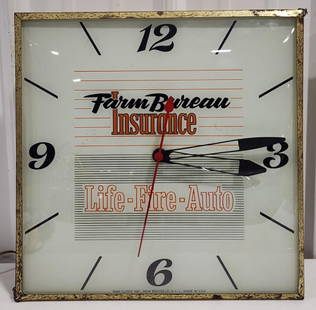 Pam Bulova Lighted Advertising Clock Auction