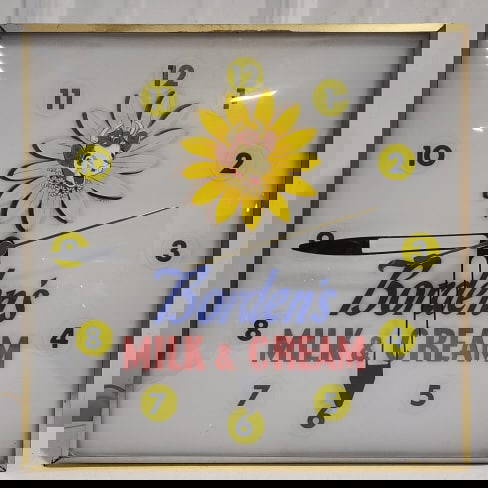 Pam Borden's Milk & Cream Advertising Clock