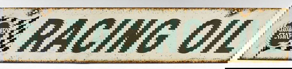 Vintage Dst Quaker State Racing Oil Sign Auction