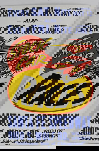 Vintage Santa Fe Speedway Stock Car Race Poster