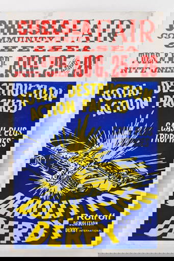 Vintage Chelsea Fair Demolition Derby Poster