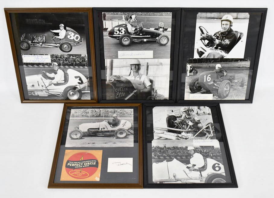 Lot Of 5 Race Driver Signatures Auction
