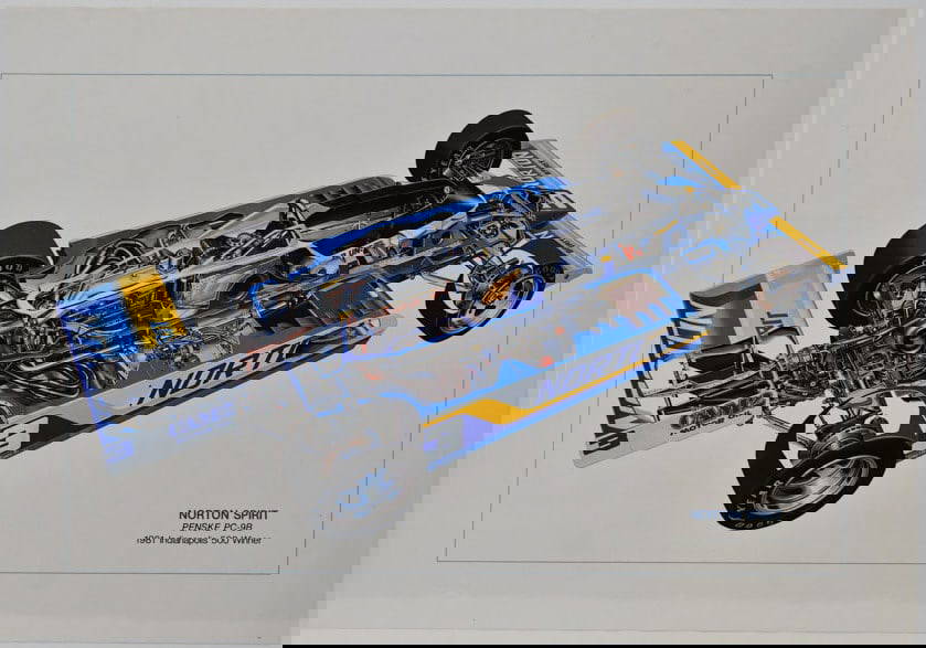 Bobby Uner's Penske Pc9 Illustration Poster Auction
