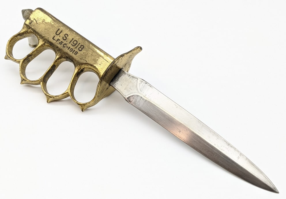 Us Model 1918 L.f. & C. Cast Brass Knuckle Knife Auction
