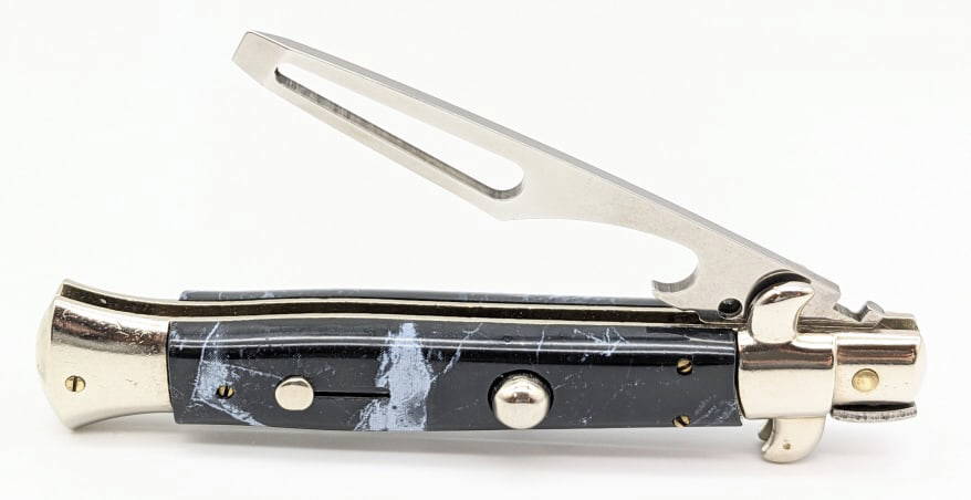 Frank B Italian Marbled Black Switchblade Tool Auction
