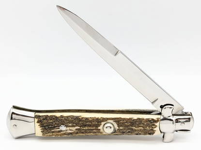Italian Horn Handle Stiletto Switchblade Auction
