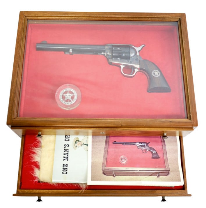 1973 Ltd Colt Saa Texas Rangers Commem. Revolver Auction