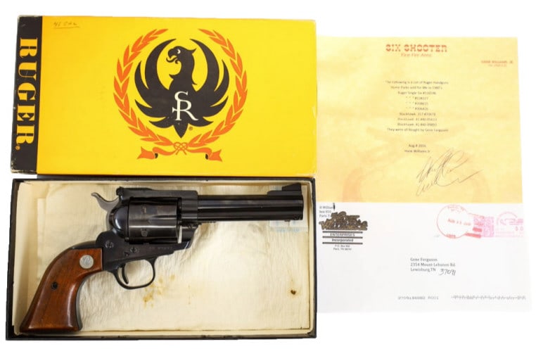 Hank Williams Jr. Ruger Blackhawk .41 Mag Revolver Auction