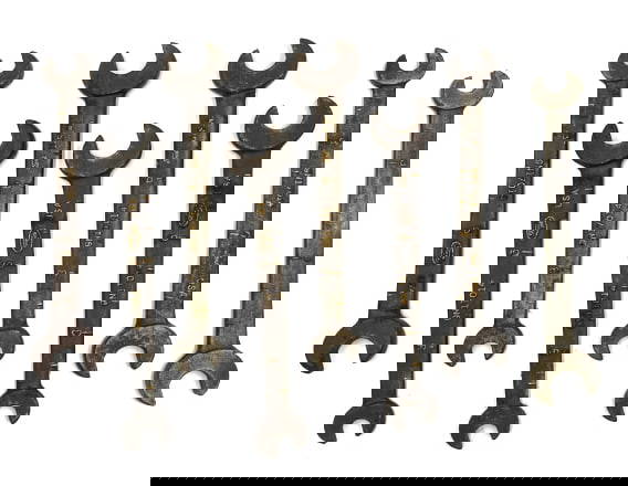 (8) Vintage Ford Script Wrenches