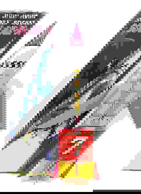 T.n. Japan Battery Op. Solar X Space Rocket W Box Auction