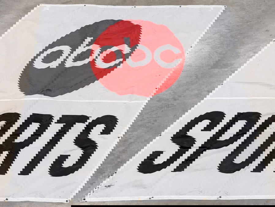 Vintage Abc Sports Television Banner Auction