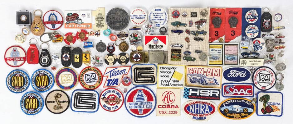 Collection Of Racing Pins, Patches, & More Auction