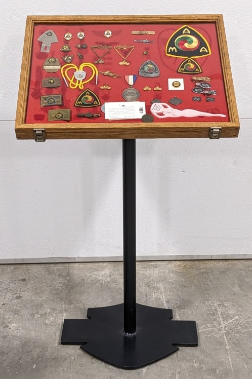 Custom Harley Displays W Vtg Ama Gypsy Tour Awards Auction