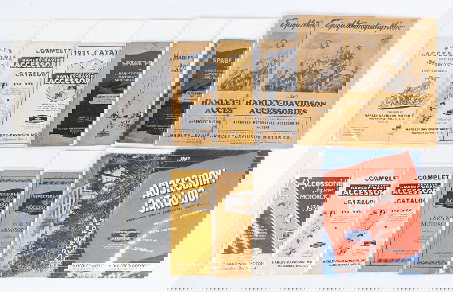 (15) 1920s-40s Harley-davidson Accessory Catalogs Auction