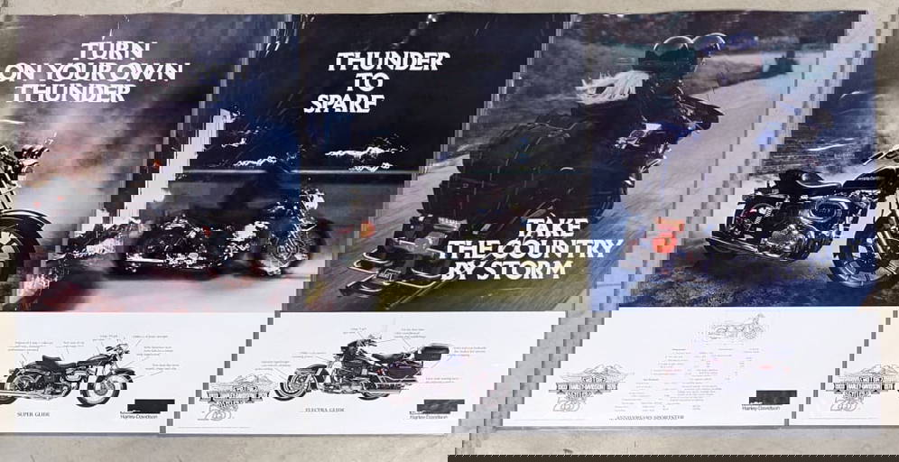 (3) 1970's Amf Harley Davidson Advertising Posters