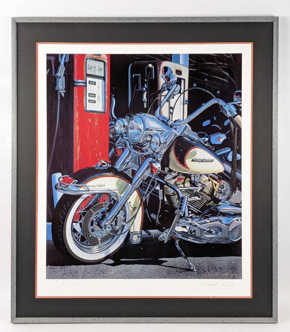 Scott Jacobs Harley-davidson "pumping Iron" Print Auction