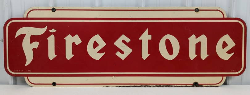 Vintage Sst Firestone Tires Sign Auction