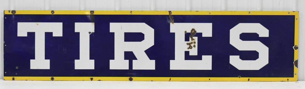 6ft Vintage Ssp Miller Tires Sign Section Auction