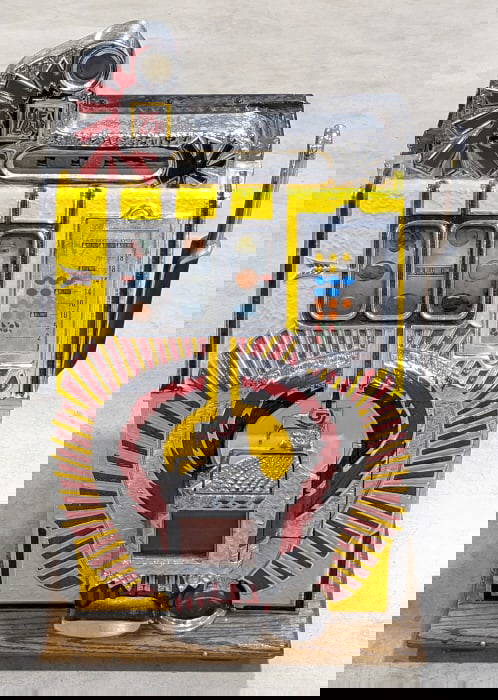 Vtg 25 Cent Mills War Eagle Three Reel Slot Machine Auction