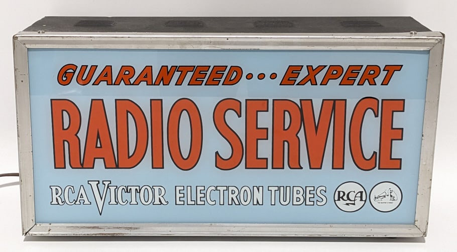 Rca Victor Electron Tubes Npi Lighted Adv Sign Auction