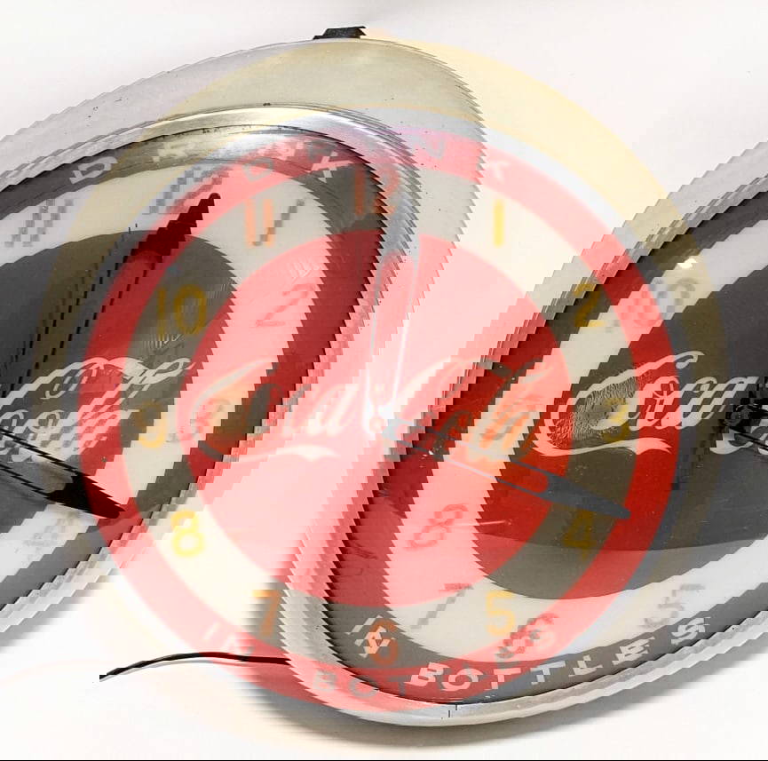 Vintage Coca-cola Advertising Dualite Clock Auction