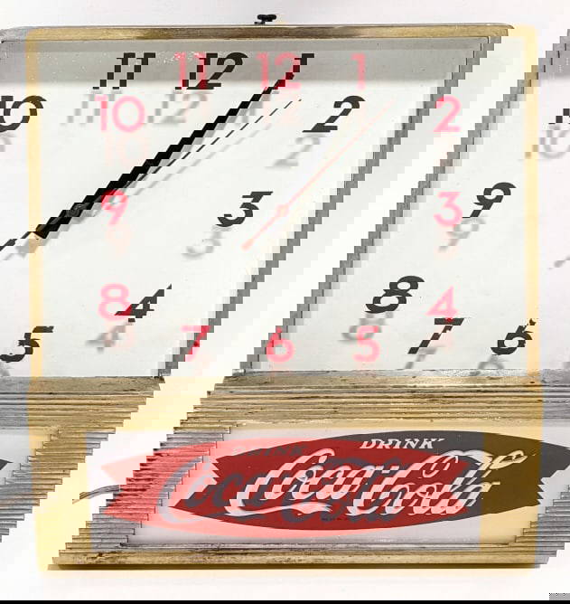 Vintage Coca-cola Advertising Price Bros Clock Auction