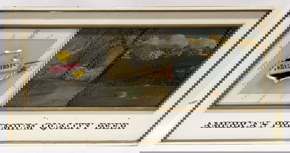 Vintage Falstaff Beer Panorama Advertising Clock Auction