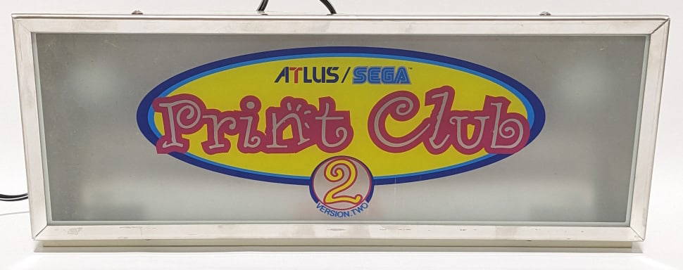 Atlas / Sega Print Club Arcade Machine Sign Auction