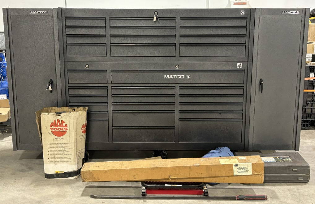 2014 Matco 4s 3 Bay Tool Chest W/ Side Cabinets Auction