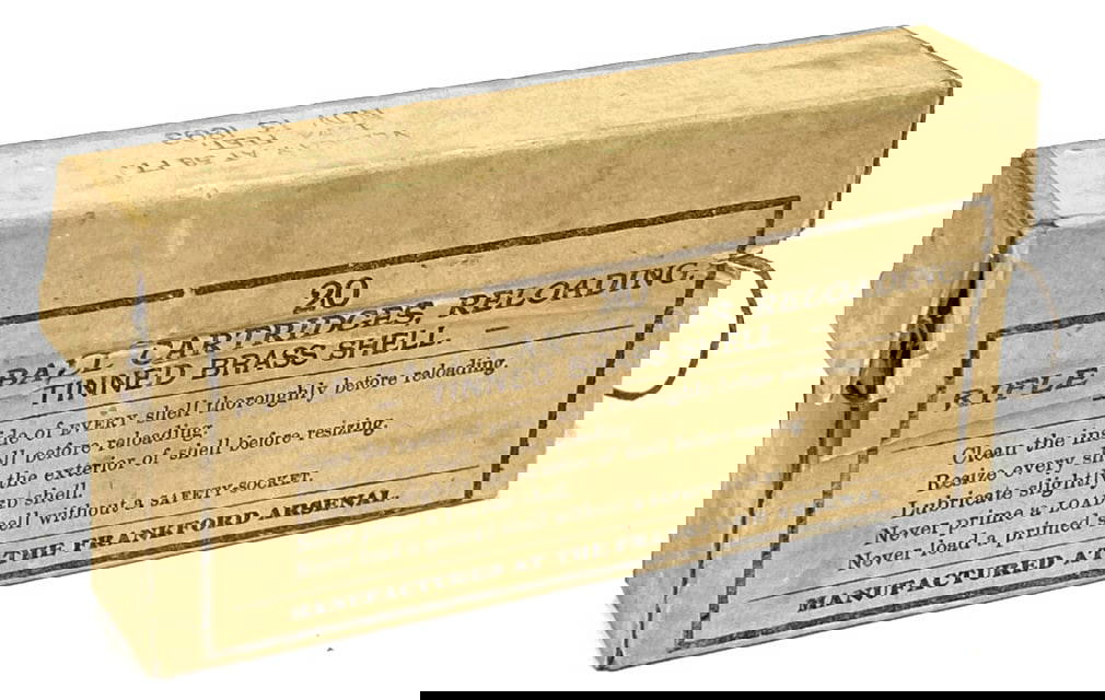 Sealed Box Of 20 Rifle Ball Cartridges, Auction