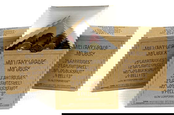 75 Total Military Grade Mg Buck 12 Ga Oo Buckshot. Auction