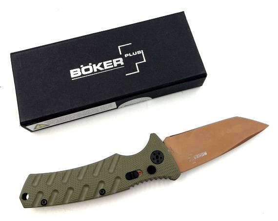 Boker Plus Bp Strike Plain Tanto Copper Blade.