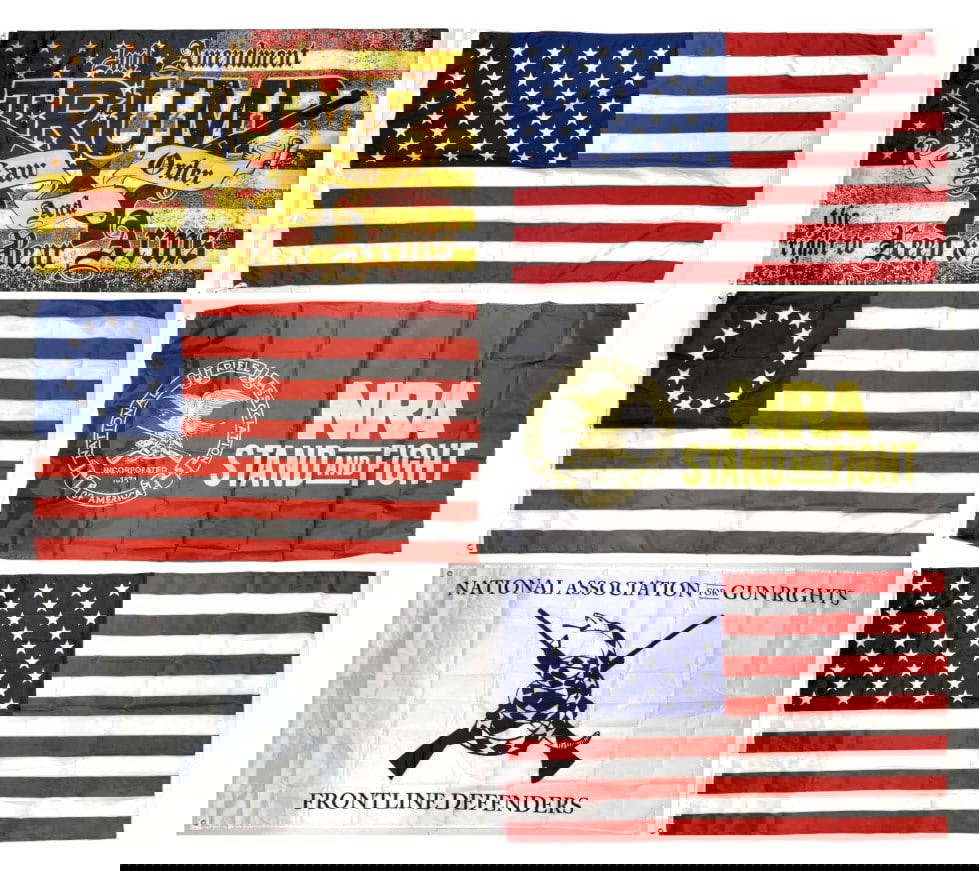 (6) Nra, Trump & American Flags Auction