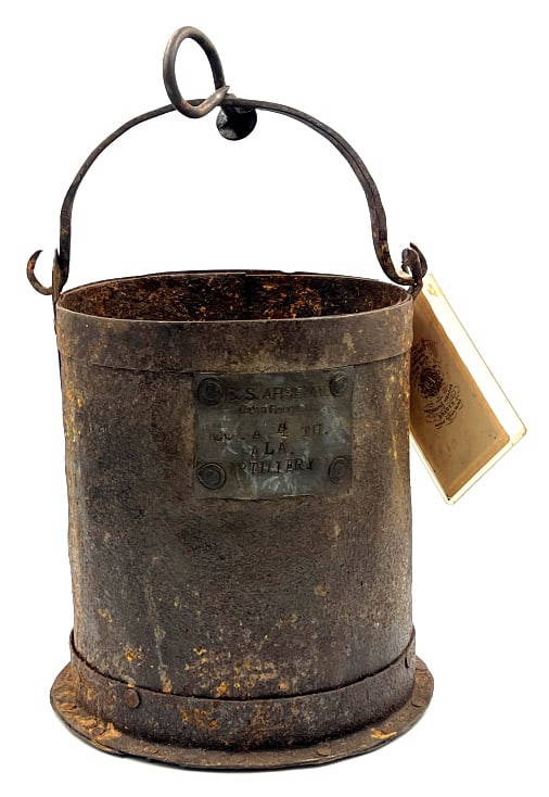 Civil War Artillery Grease Bucket Csa Alabama Auction