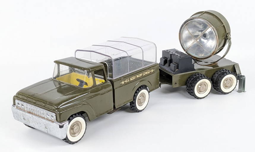Original Structo Troop Carrier Truck W Searchlight