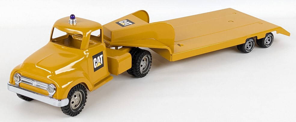 Custom Tonka Cat Truck W/ Lowboy Trailer Auction
