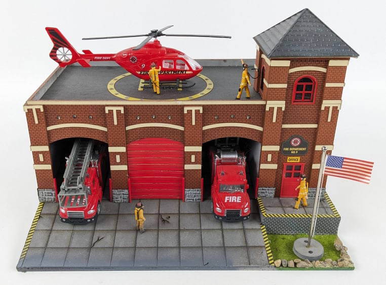 Menards O Scale Fire Department No. 9 Building Auction