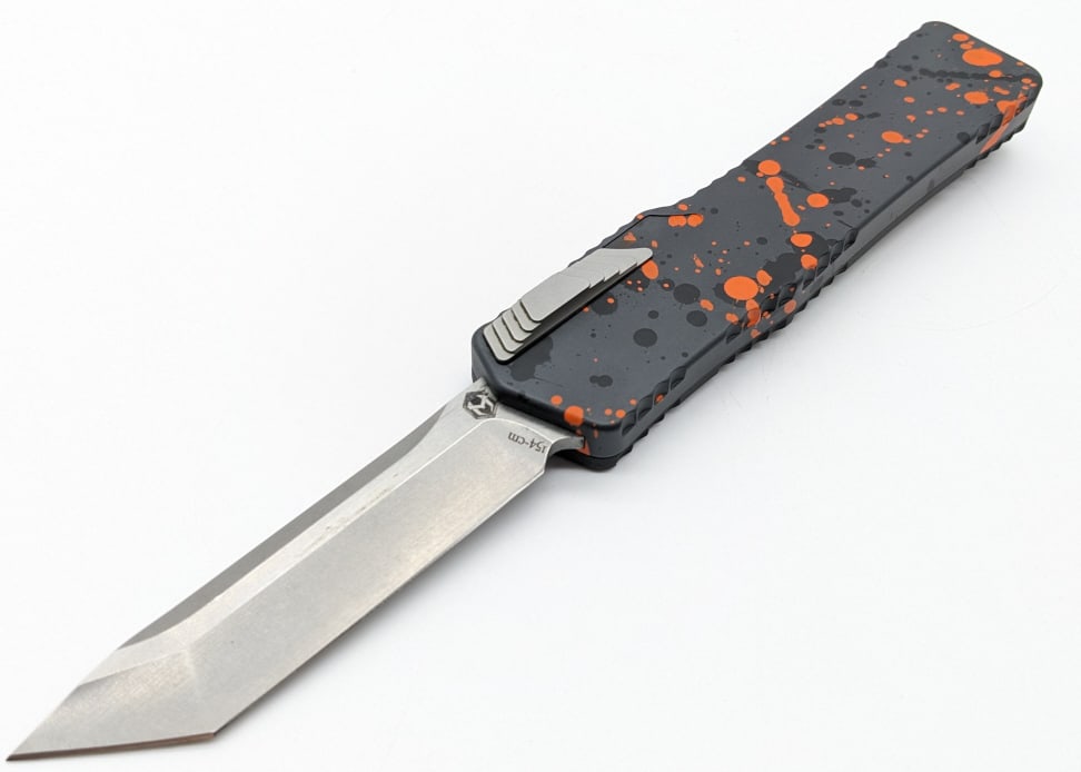 Heretic Knives Cleric Paint Splatter Otf Knife Auction