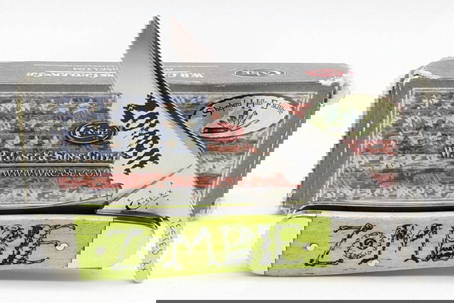 2013 Case Xx Lime Green Zombie Russlock Knife W/ Box Auction