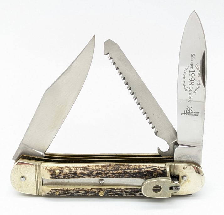 Ltd 1998 Hubertus Solingen Camper Switchblade Knife Auction