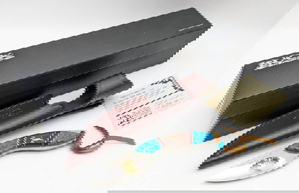 Ltd Buck 193 David Yellowhorse Custom Shop Knife W/ Box Auction