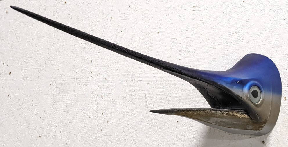Wooden Marlin Head Taxidermy Wall Mount Auction