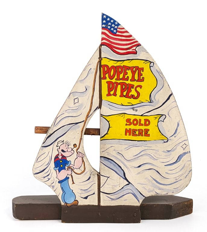 Vintage Popeye Pipes Countertop Store Display Auction
