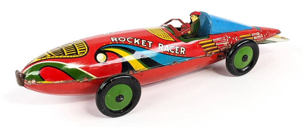 Marx Tin Litho Windup Rocket Racer Auction
