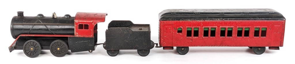 Cor-cor Toys Train Engine W/ Tender & Pullman Car Auction