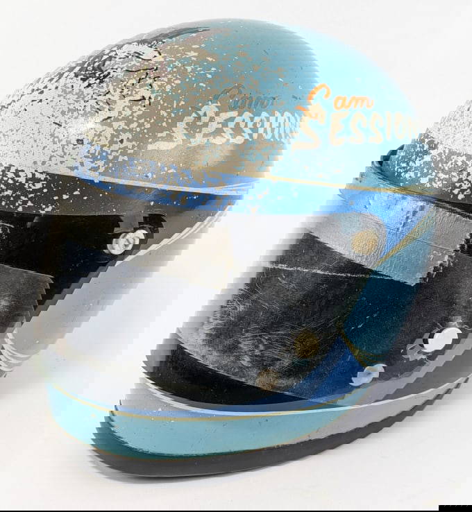 Sammy Sessions Sprint Car Bell Race Worn Helmet Auction