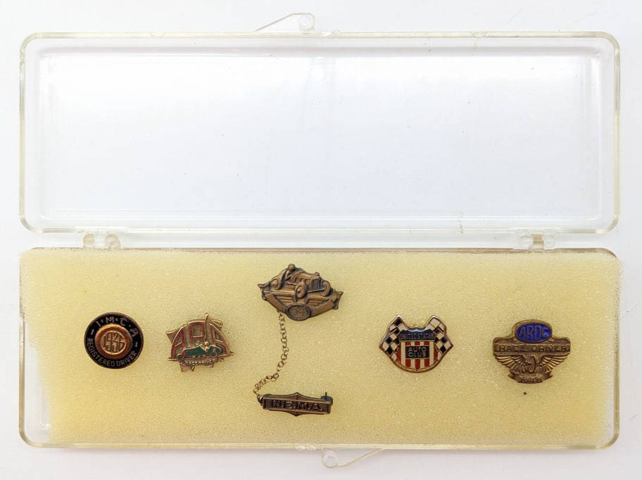 (5) Vintage Racing Pins Auction