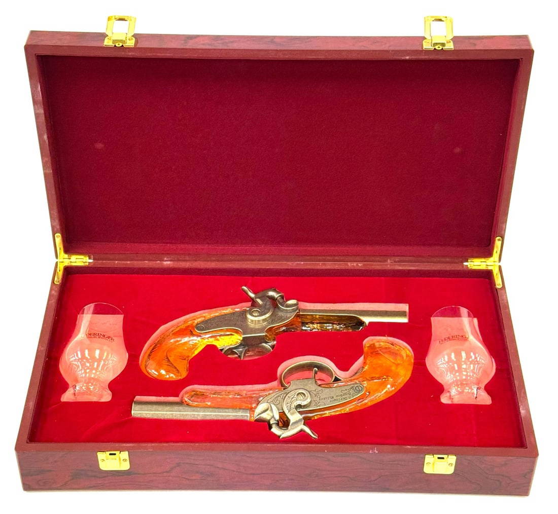 H. Deringer Bourbon Whiskey Pistol Gift Set Auction H. Deringer Bourbon Whiskey Pistol Gift Set Auction