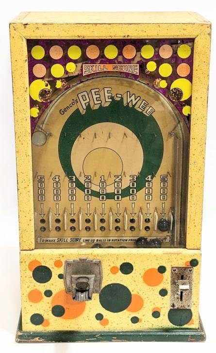 Vintage Genco Pee-wee Skill Score Coin-op Game Auction
