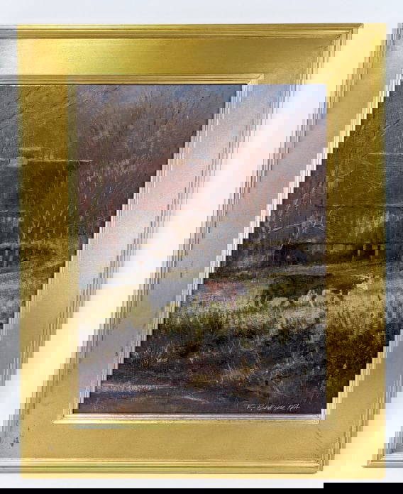 Thom Robinson Southern Indiana Farm Oil On Canvas Auction